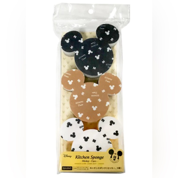 Disney | Kitchen | Nwtdisney Daiso Mickey Mouse Kitchen Sponge Set Of 3 ...